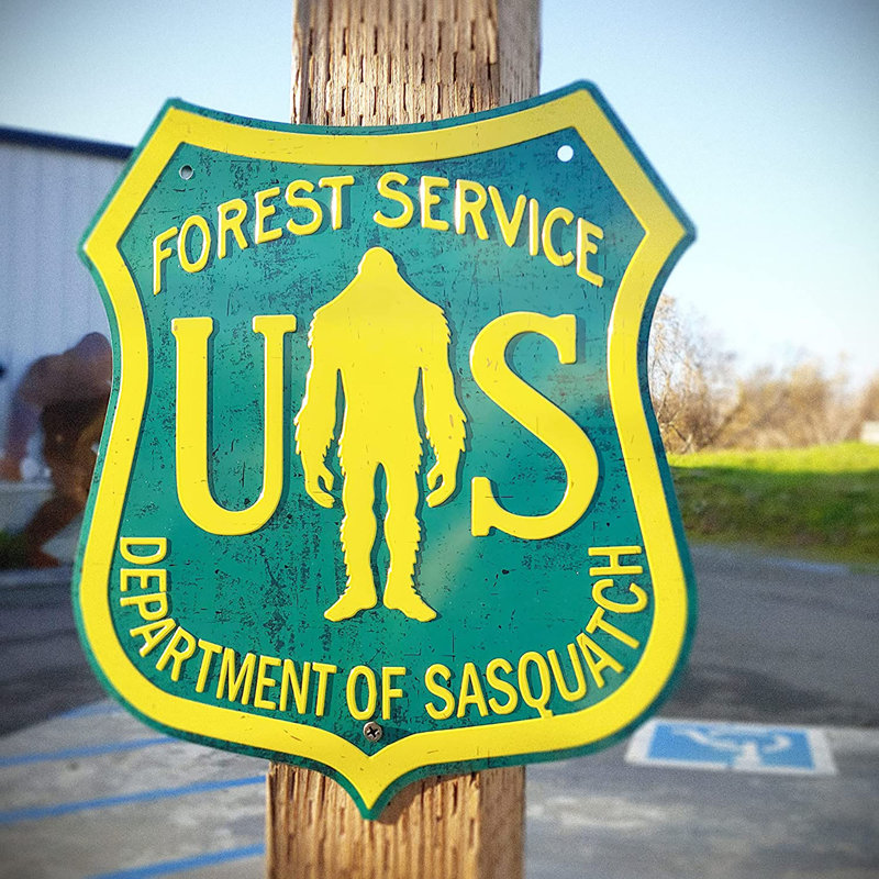 SQUATCH METALWORKS Department of Sasquatch Vintage Forest Service Sign ...