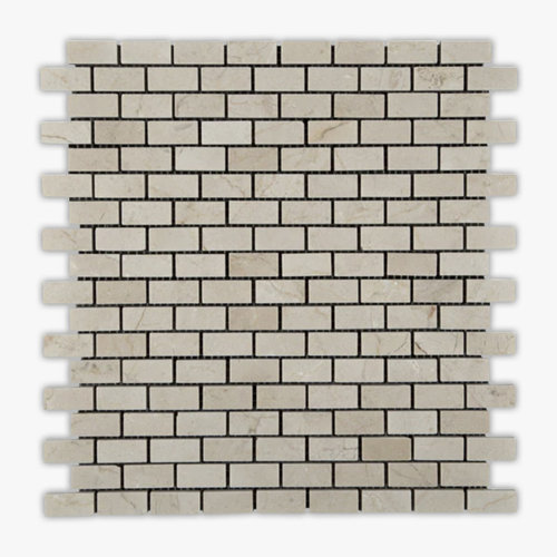 Direct Stone Source 1" x 2" Marble Brick Joint Mosaic Wall & Floor Tile ...