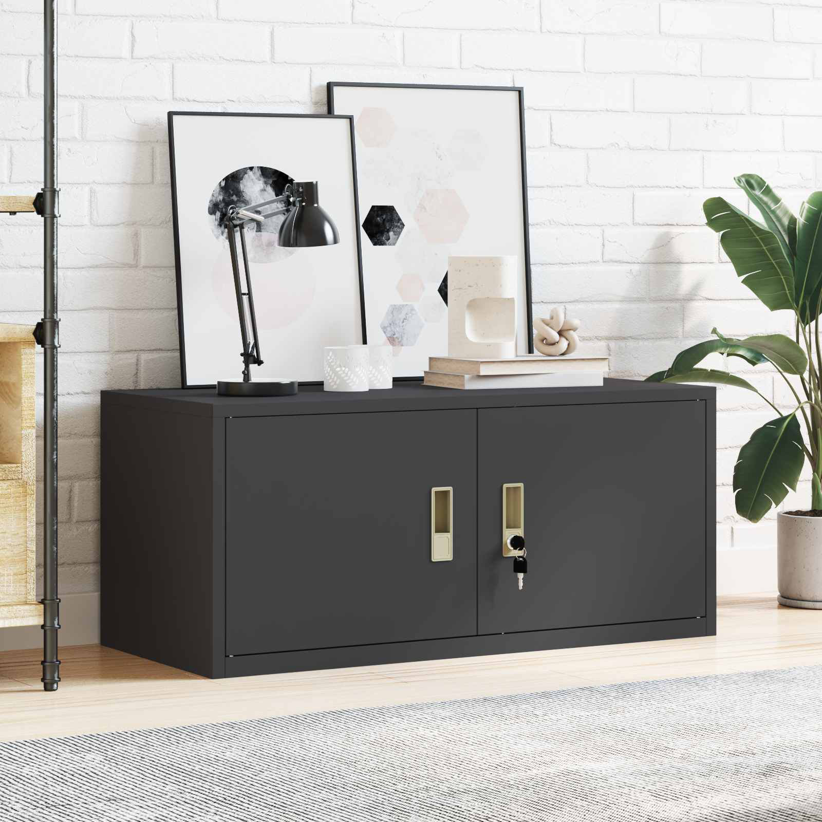 Trent Austin Design Storage Cabinet Steel Office Industrial Furniture ...