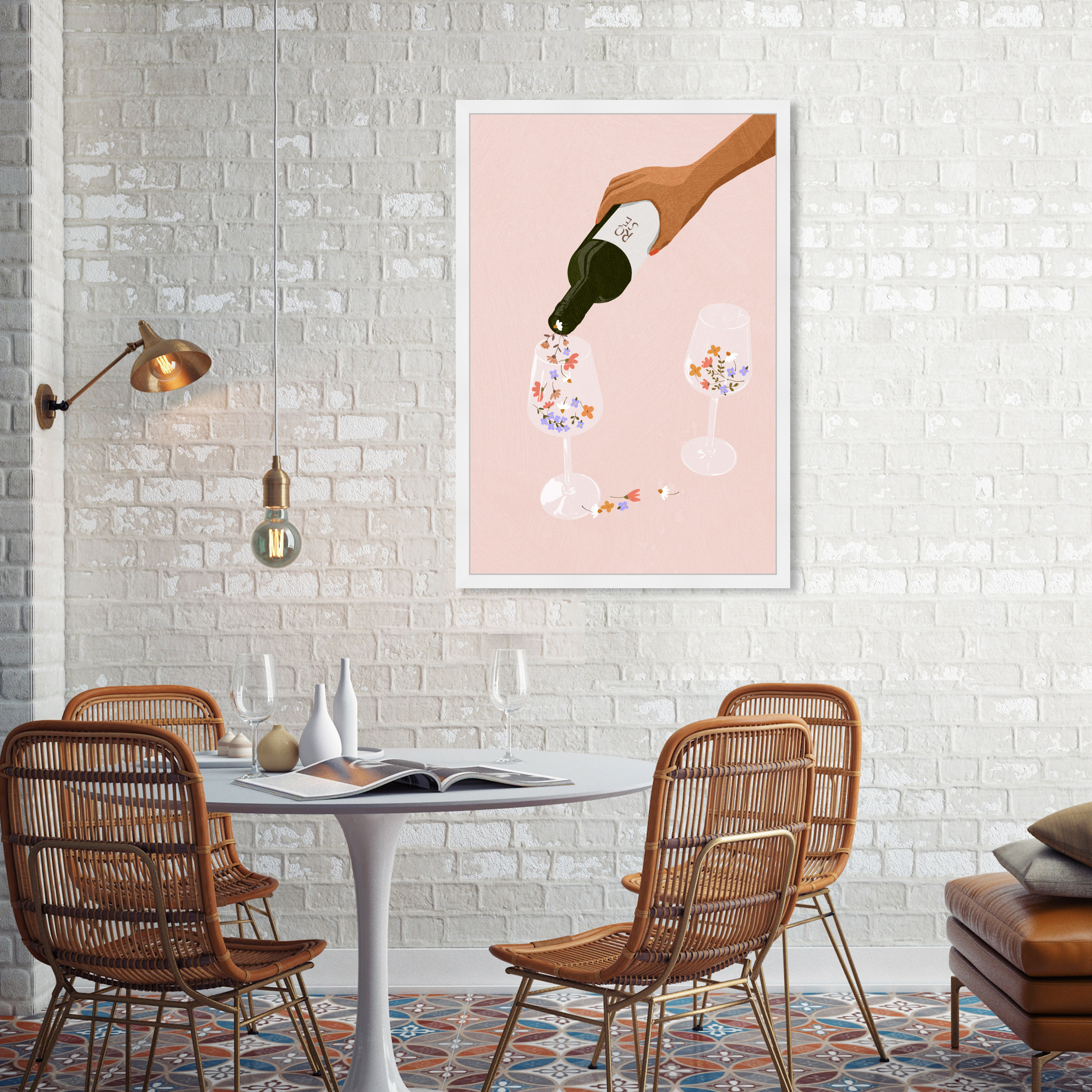 Oliver Gal Only Both Of Us, Flower Glass Drinks Modern " Only Both Of ...