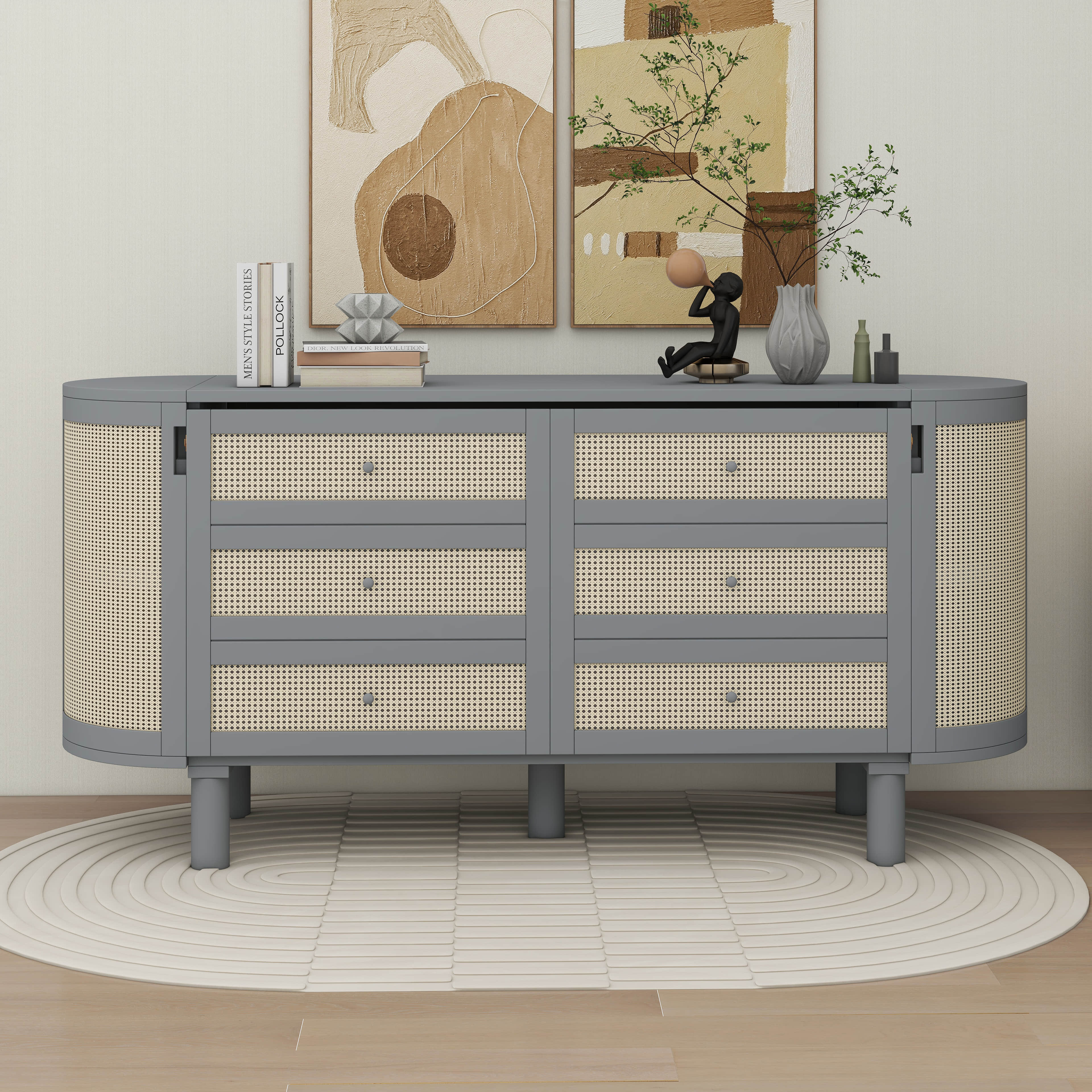 Bay Isle Home™ Queen Size Murphy Folding Space-Saving Rattan Wall Pull ...