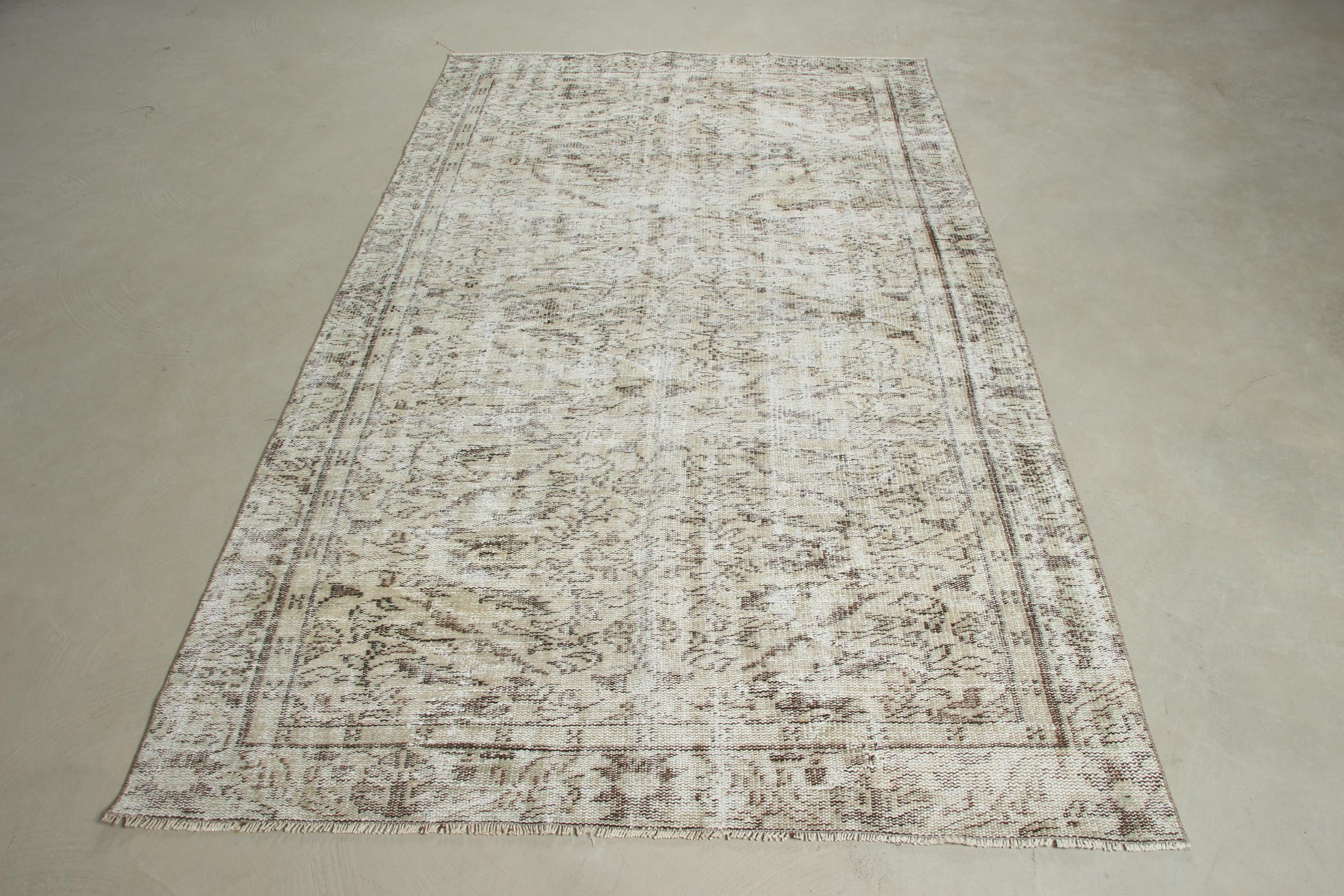 Red Barrel Studio® Vintage Beige Wool Rug from Anatolian Region Perfect ...