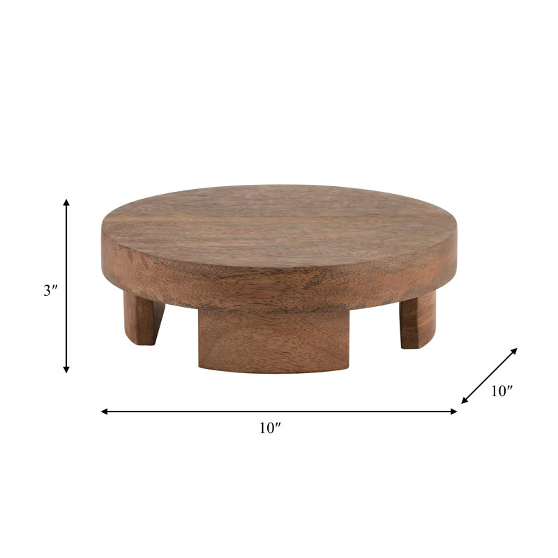 Joss & Main Neutral Farmhouse Wood Riser Tray & Reviews | Wayfair