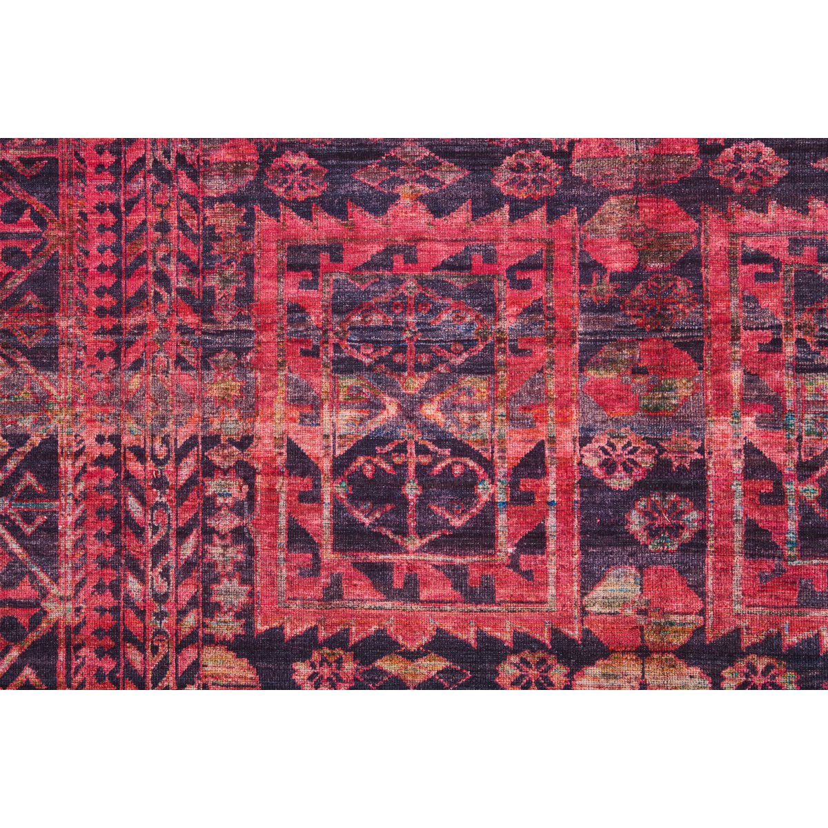 Bungalow Rose Red/Purple Rug & Reviews | Wayfair
