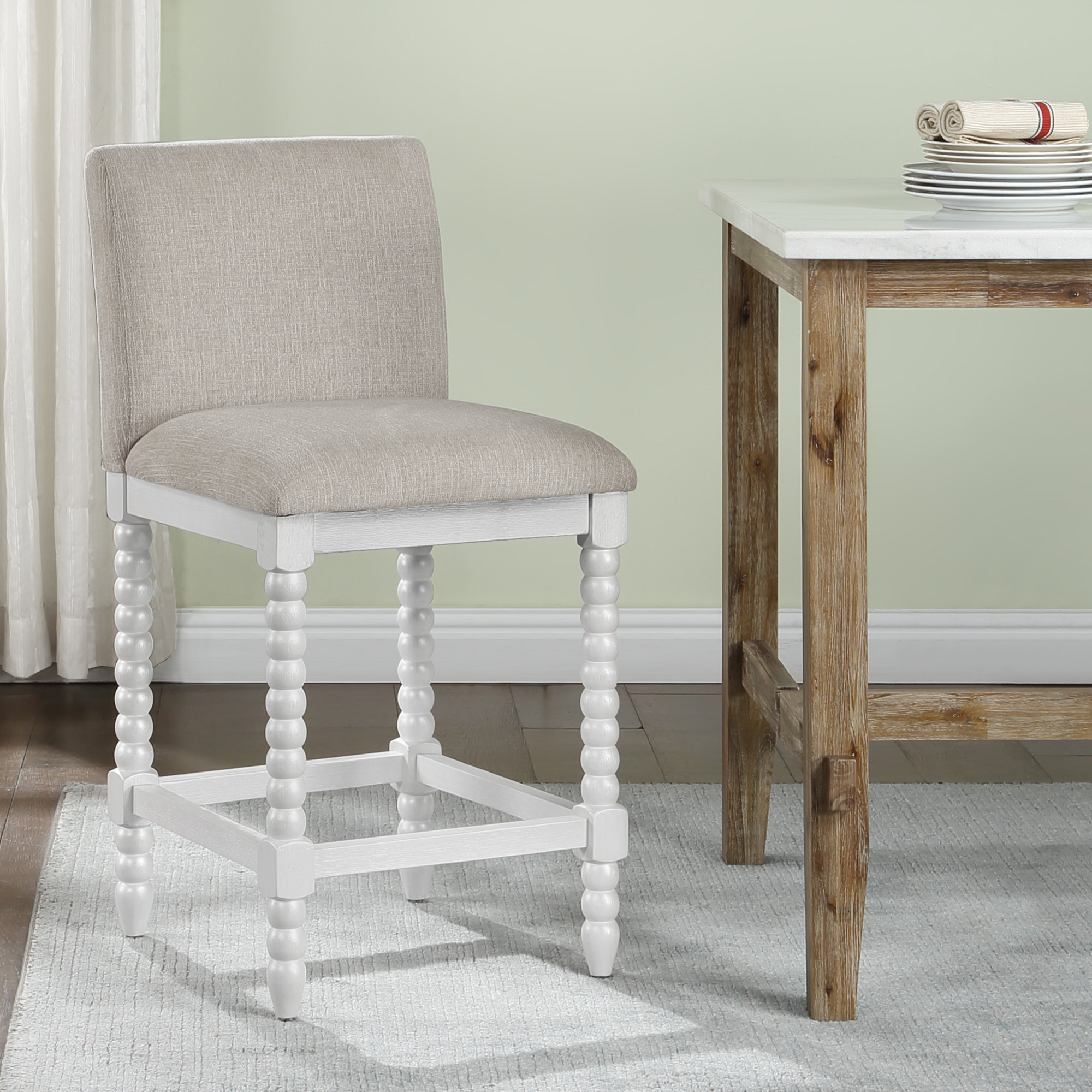 August Grove® Carollyn 26" High Modern Farmhouse Turned Leg Beaded ...