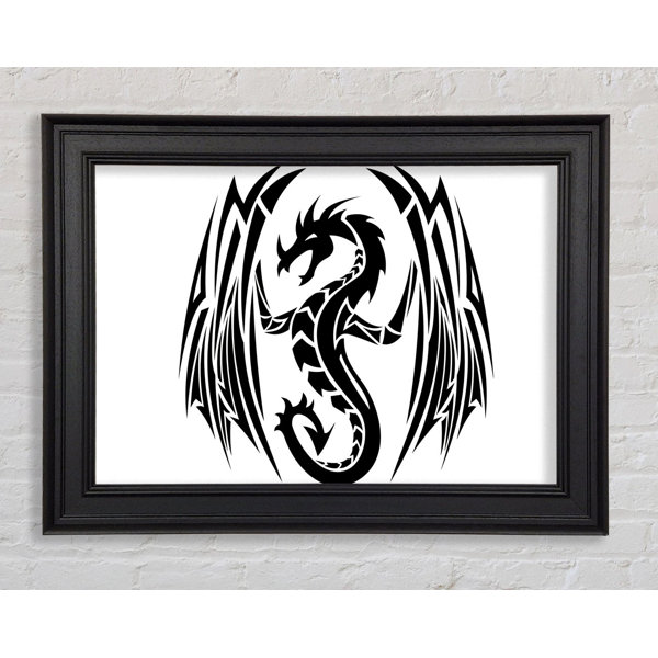 Latitude Vive Tribal Wings Dragon - Single Picture Frame Print ...