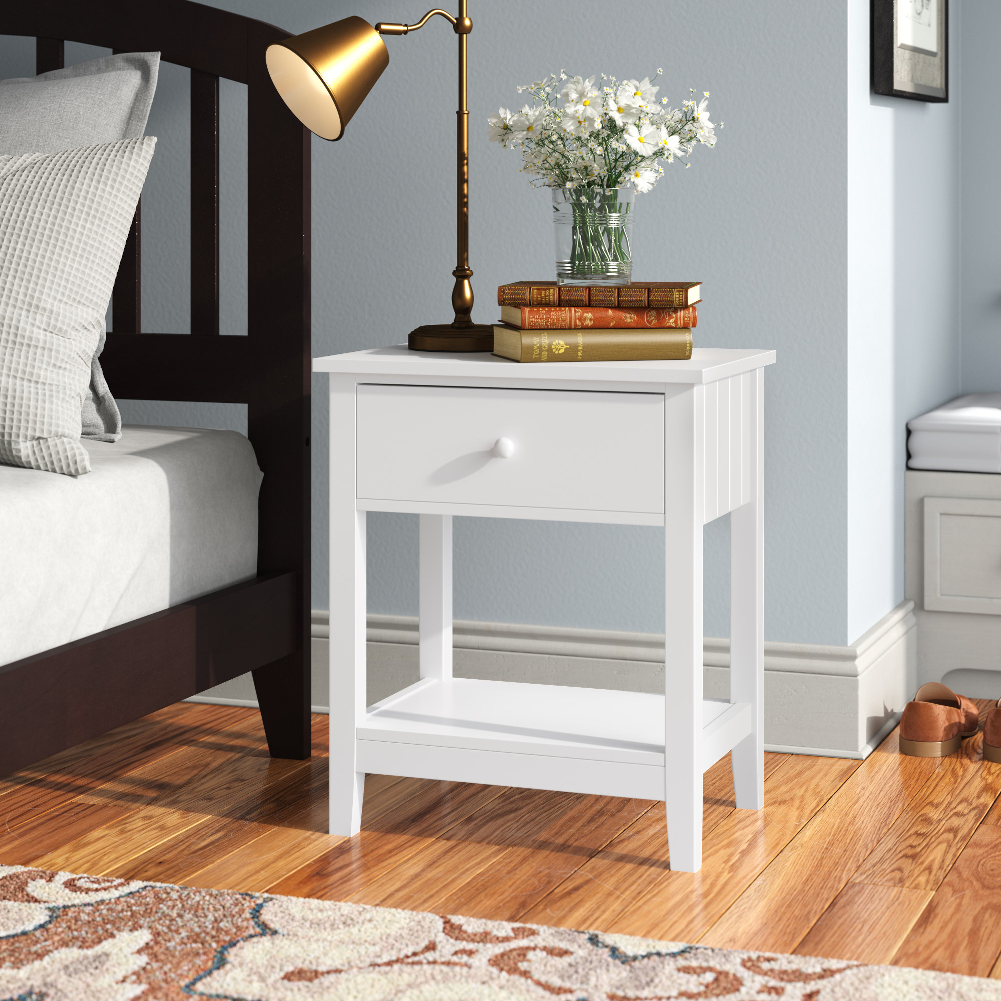 Lark Manor Atila 1 - Drawer Nightstand End Table, 2-tier Side Table ...