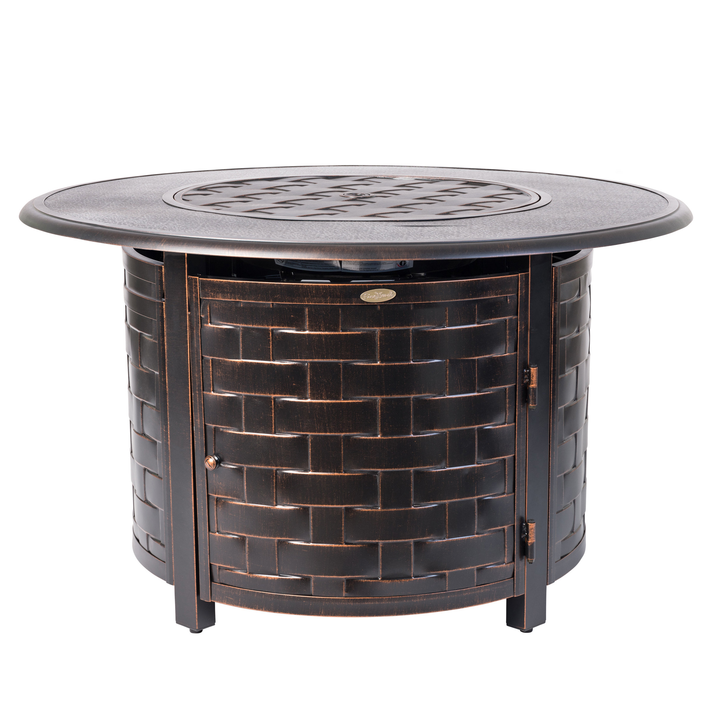 Gracie Oaks Ron Fire Sense Aluminum Convertible Gas Fire Pit Table ...