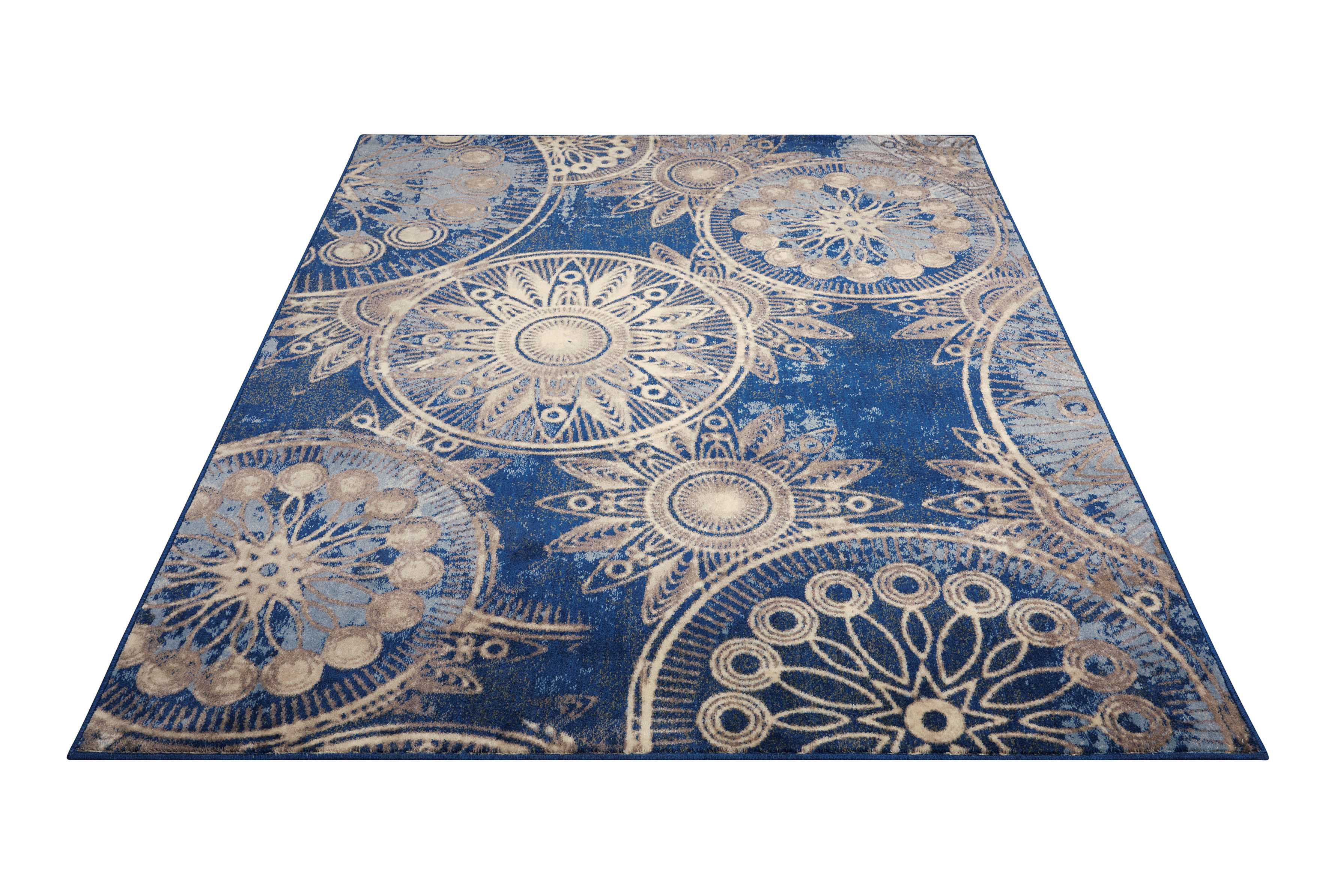 Lark Manor™ Arnim Abstract White/Blue Area Rug & Reviews | Wayfair