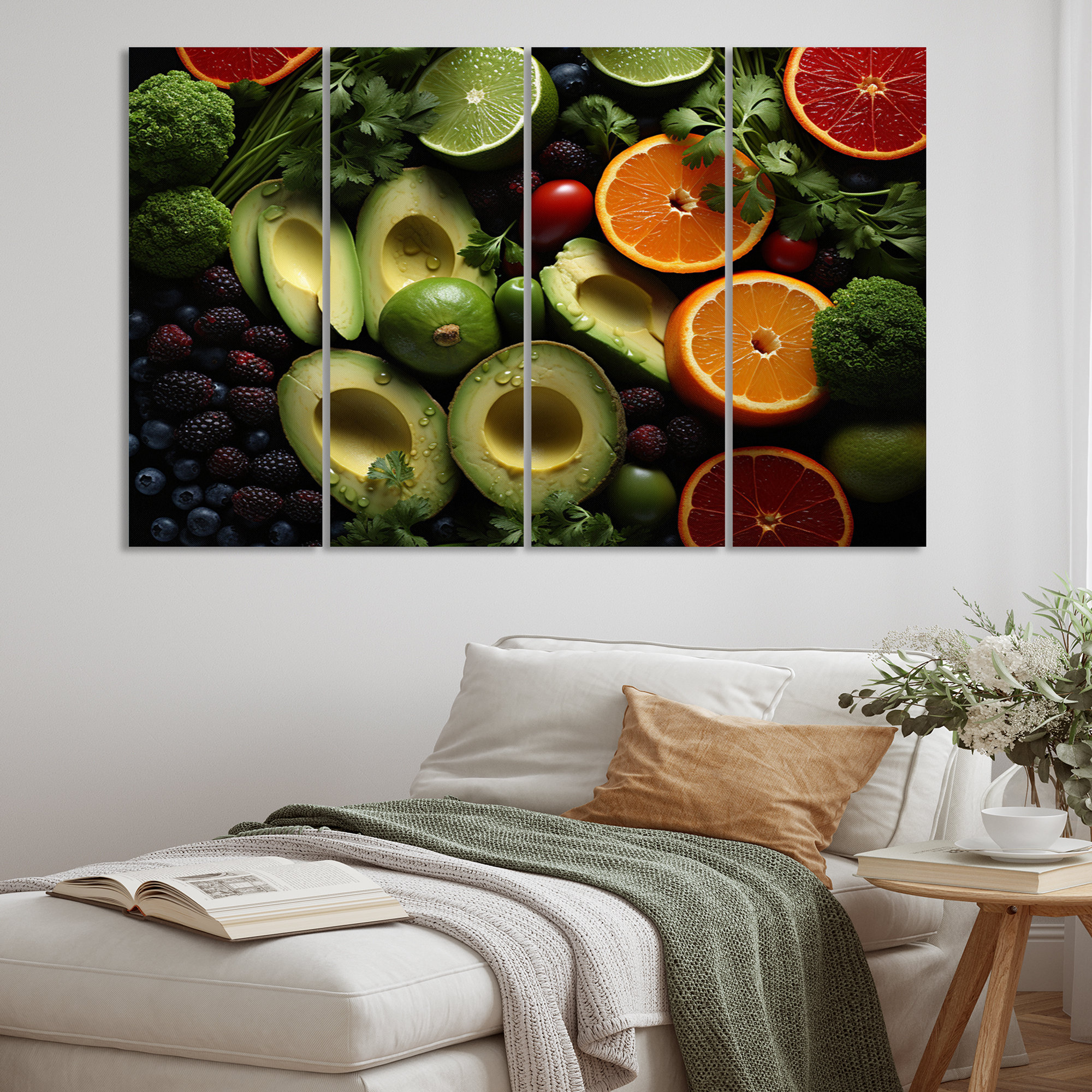 Latitude Run® Vegatable Healthy Macro Food II - Vegetables Metal Wall ...