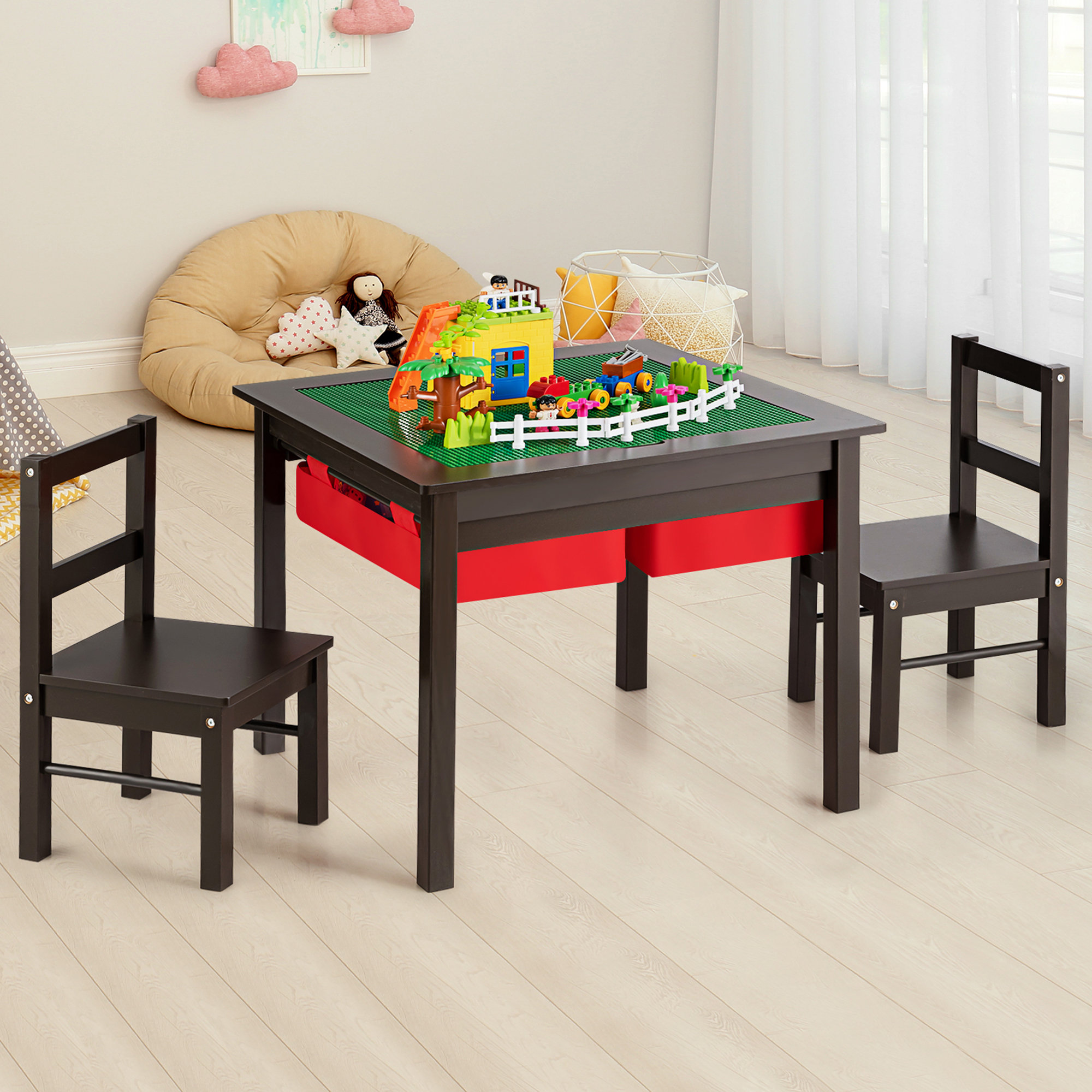 Harriet Bee Josannah Kids Square Play Or Activity Table and Chair Set ...