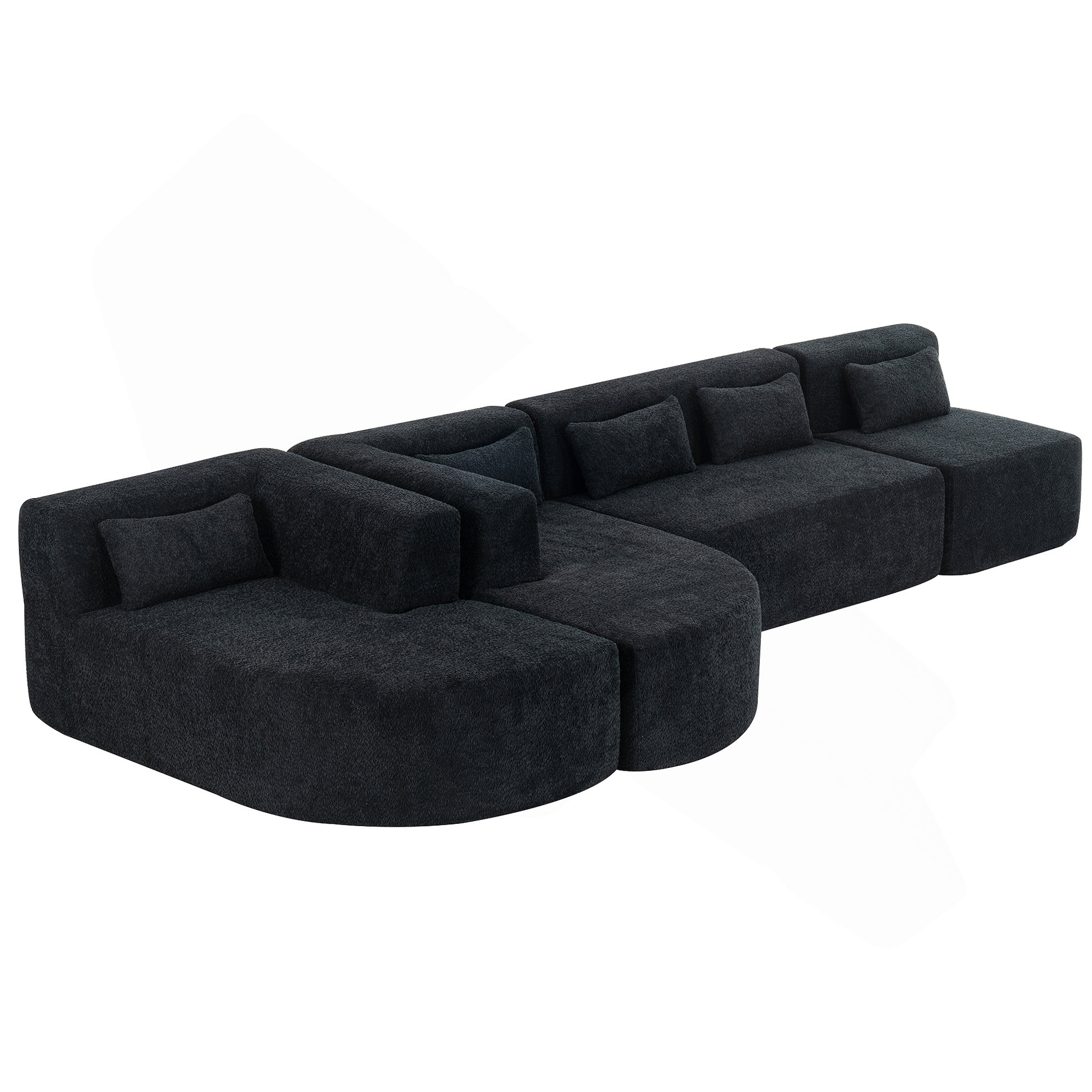 Latitude Run® 143.7" Upholstered Sofa Free-combined Sofa Couch with Two ...