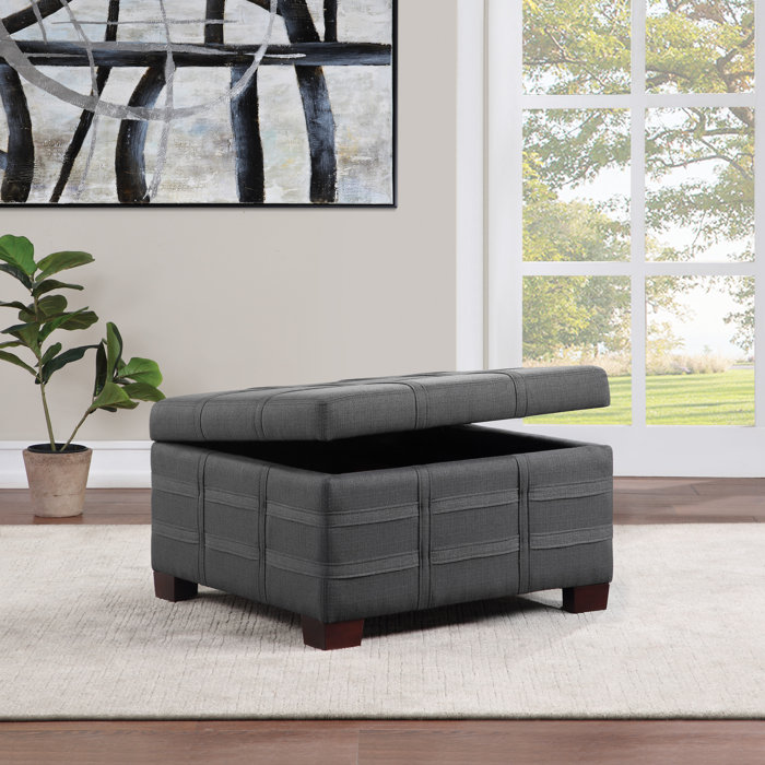 Latitude Run® Upholstered Storage Ottoman & Reviews | Wayfair