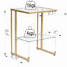 Mercer41 Golden Side Table For Living Room & Bedroom, 2 Acrylic Glass ...