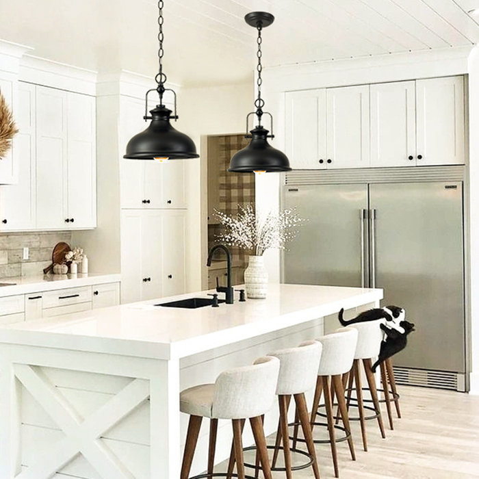 Williston Forge Waynetown 1 - Light Black Single Pendant & Reviews ...