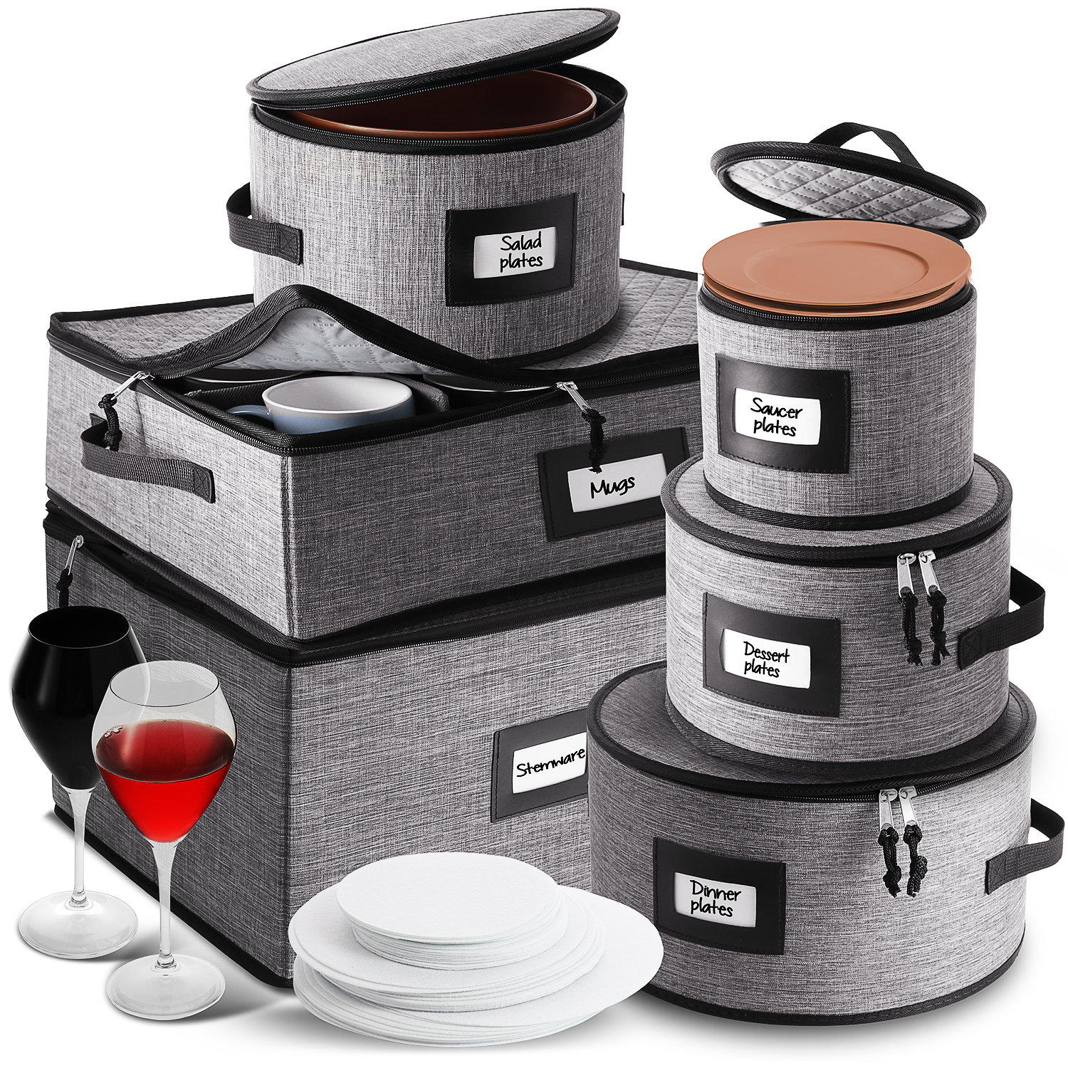 StorageBud 6-Piece Dinnerware Storage Set & Reviews | Wayfair
