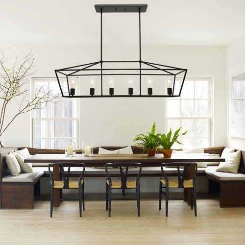 Kitchen Island Linear Pendant Lighting You'll Love | Wayfair
