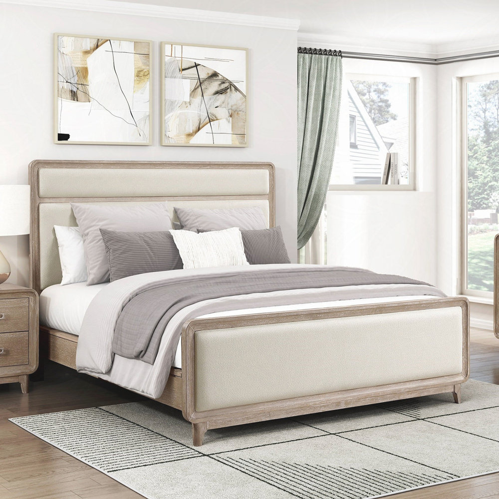 Hokku Designs Modern Elegant Design Natural Finish Queen Bed ...