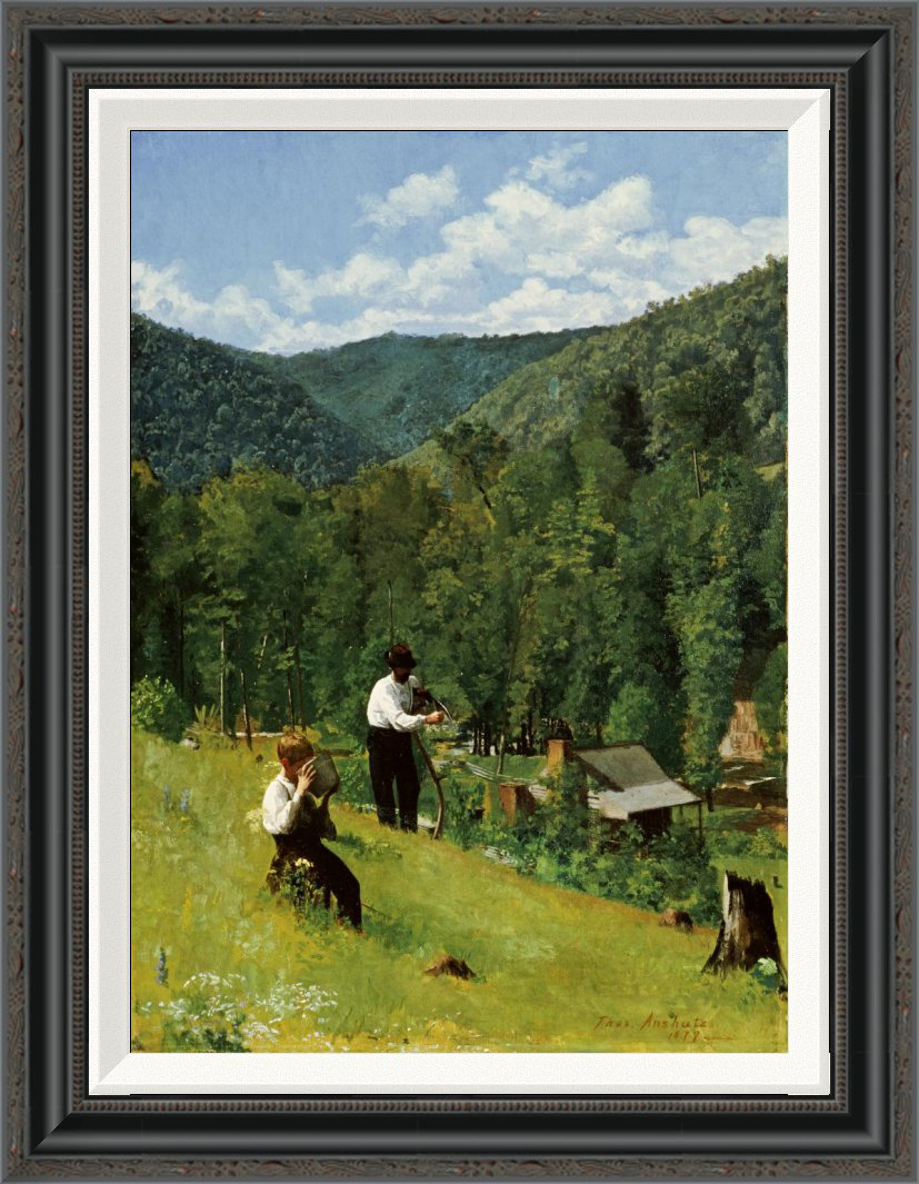Global Gallery 'The Farmer and His Son at Harvesting' by Thomas Pollock ...