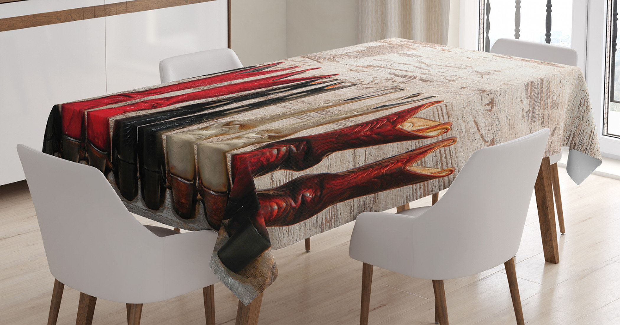 East Urban Home Ambesonne Western Tablecloth, American Cowgirl Leather ...