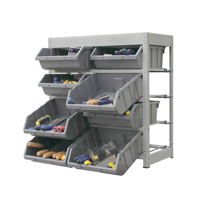 Rebrilliant Junko 33 W x 15 D x 36 H Garage Storage Bin Rack System ...