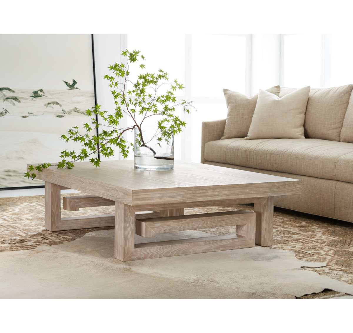 Modern History Home Maui Solid Wood Sled Coffee Table | Perigold