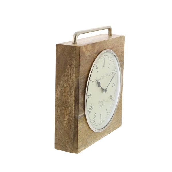 Gracie Oaks Traditional Analog Solid Wood Quartz Movement / Crystal ...