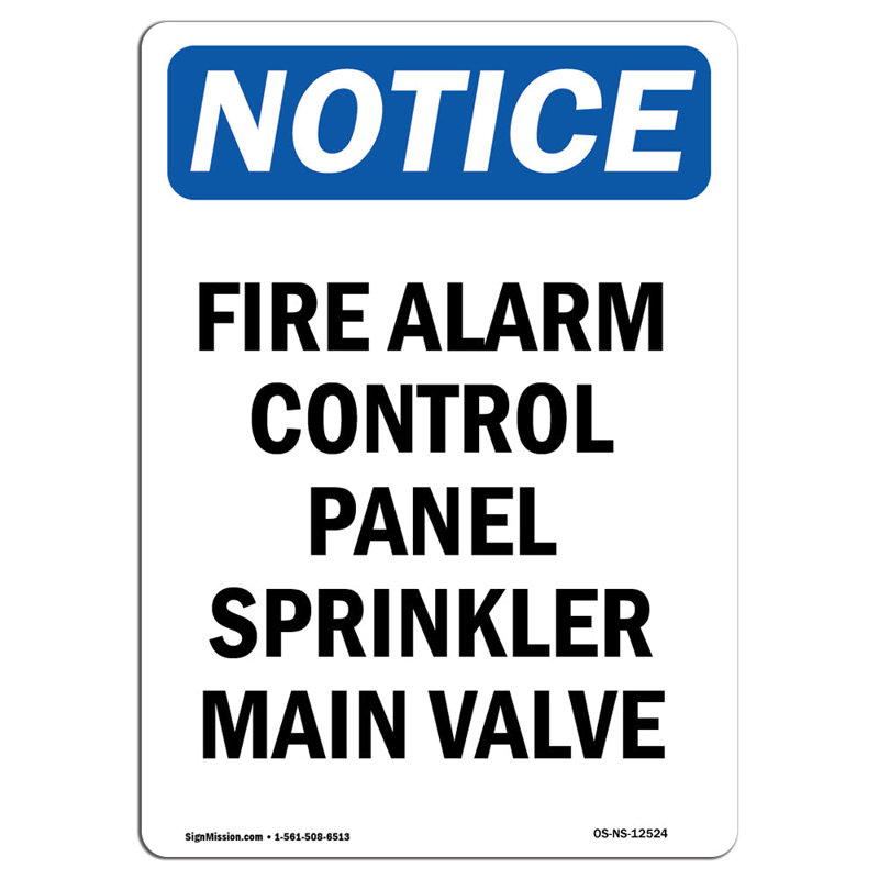 SignMission Fire Alarm Control Panel Sprinkler Sign | Wayfair