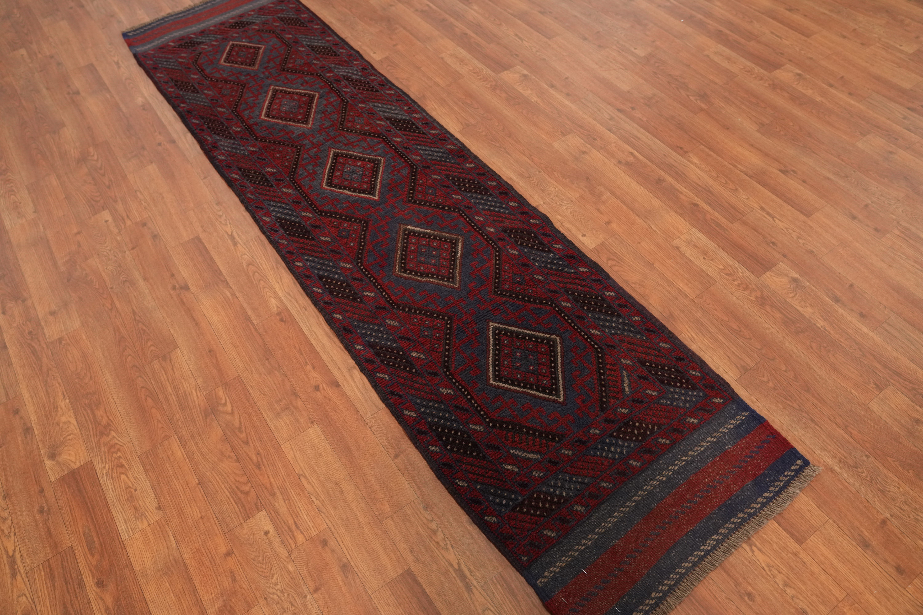 Isabelline Tribal Traditional Red Wool Runner Rug 2x8 | Wayfair