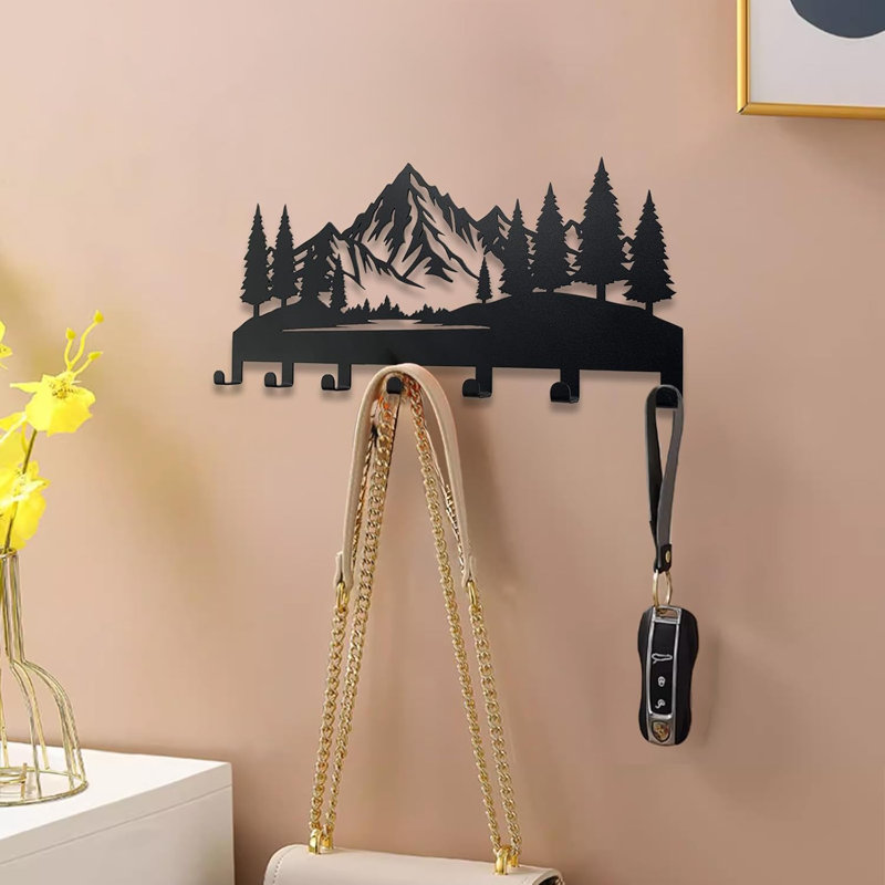 Millwood Pines Metal Key Rack Hook Organizer | Wayfair