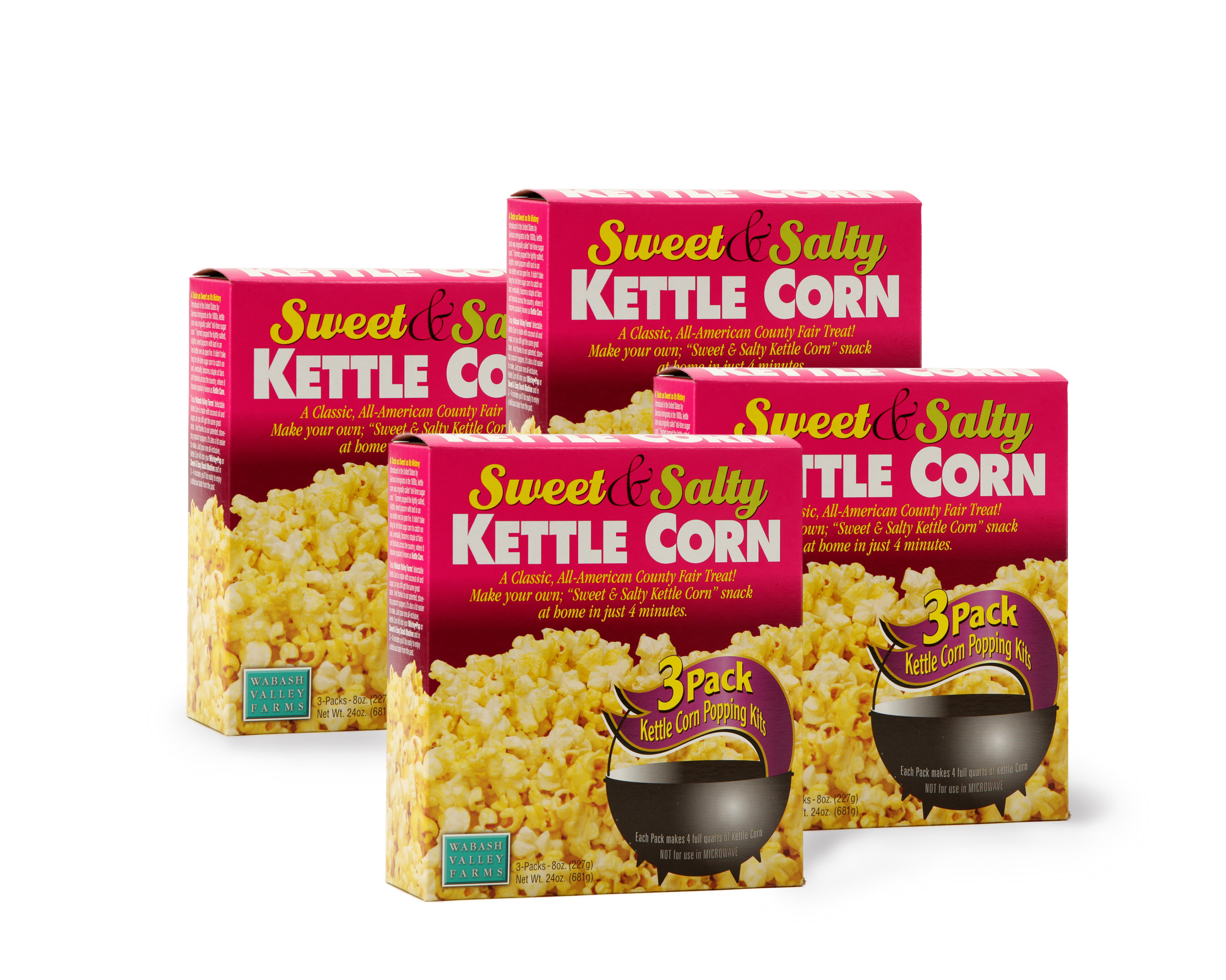 Wabash Valley Farms Kettle Corn All-Inclusive Popping Kit 20 Pack ...