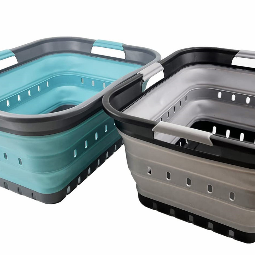 Latitude Run® 42L (11 Gallon) Set Of 2 Collapsible Plastic Laundry ...