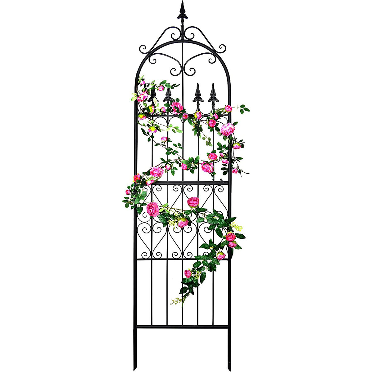 Red Barrel Studio® Anzavia 86'' H x 21.7'' W Iron Garden Trellis for ...
