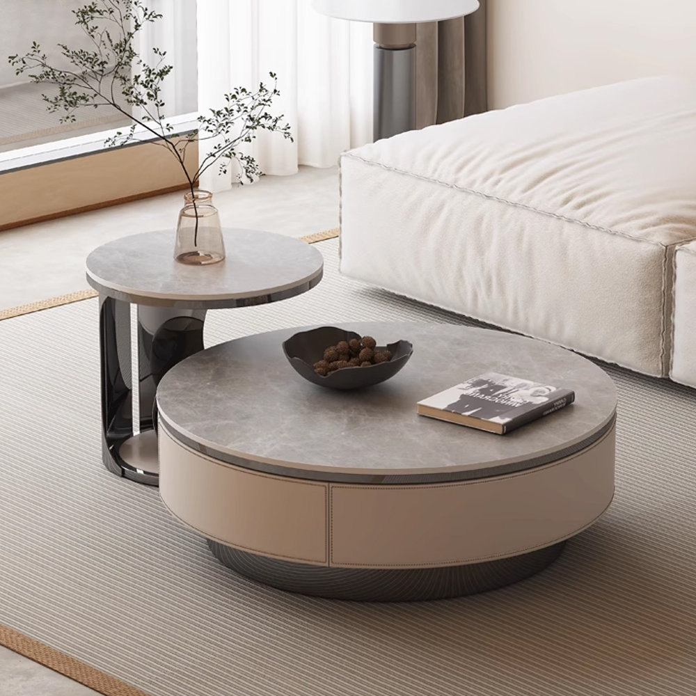 Orren Ellis Light luxury and simple rock plate coffee table | Wayfair