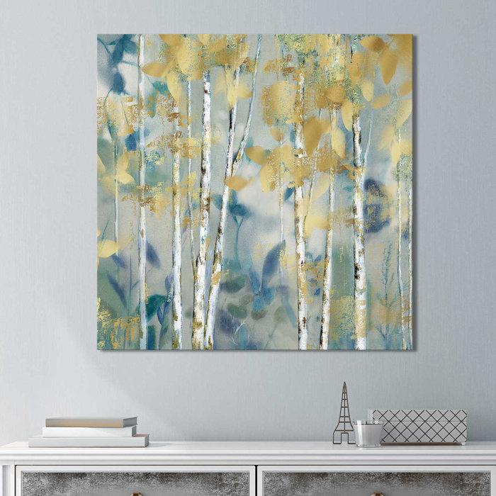 Winston Porter 'Gilded Forest I' Acrylic Painting Print | Wayfair
