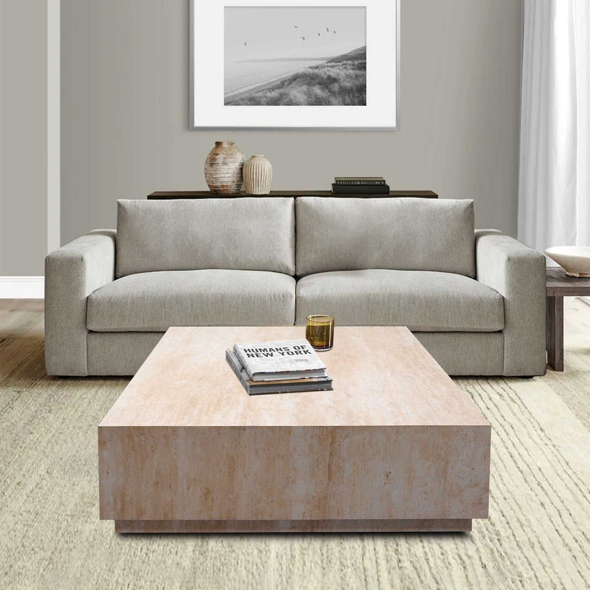 Wade Logan Bralynne Stone Block Coffee Table - Wayfair Canada