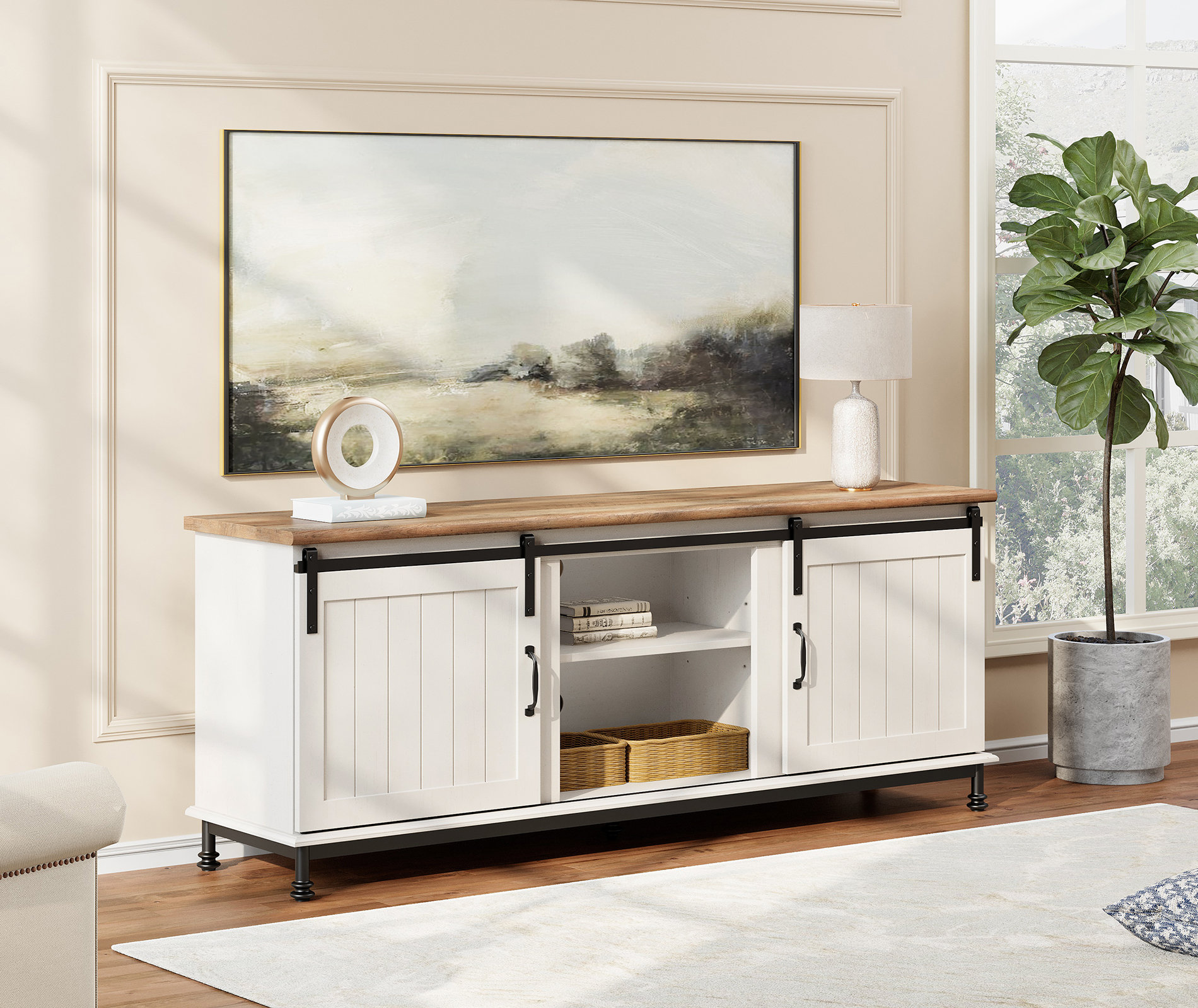 Gracie Oaks Xzavior TV Stand for TVs up to 78" | Wayfair