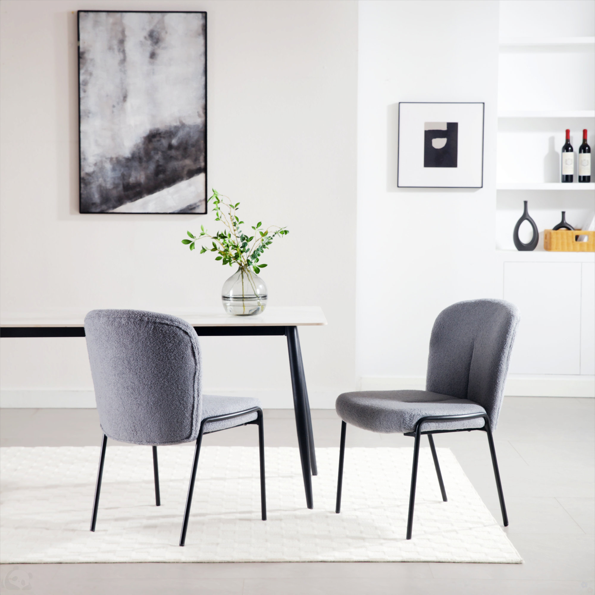 George Oliver Heng Ming Iron Foot Dining Chair | Wayfair