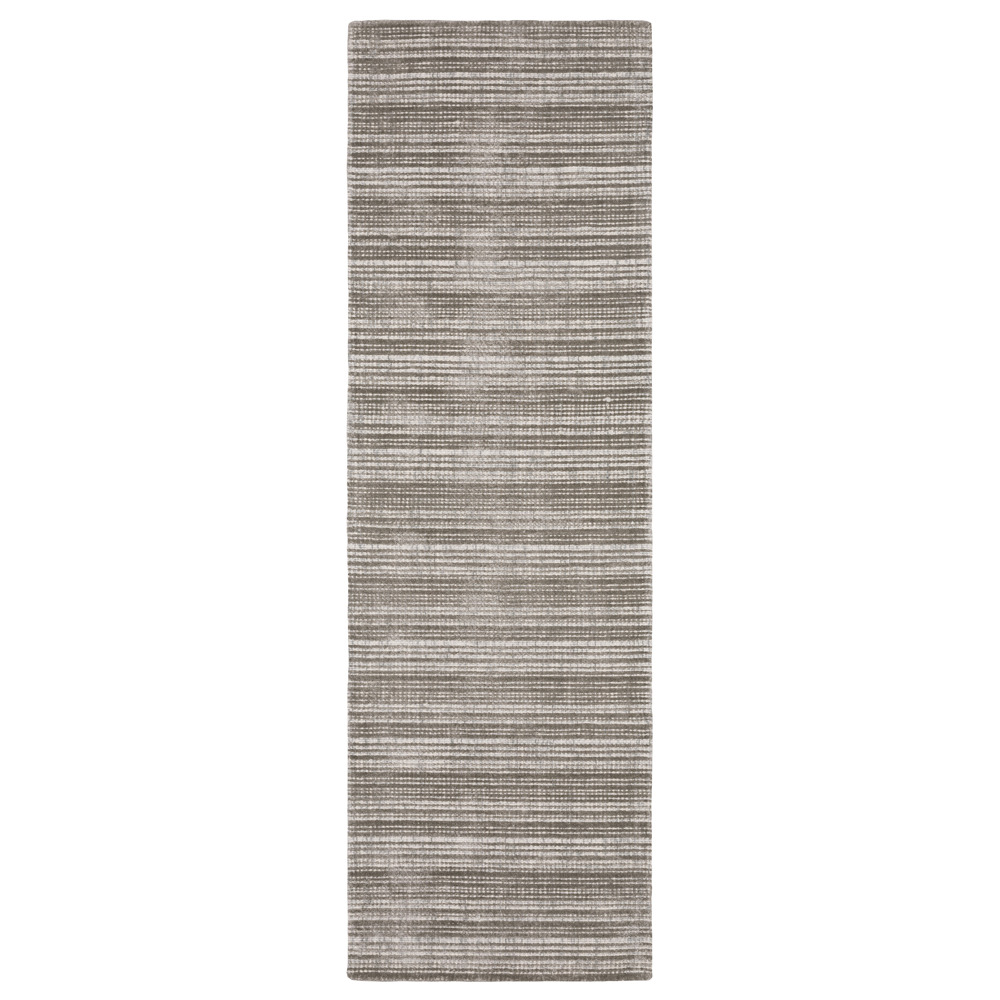Gracie Oaks Solveigh Striped Hand Tufted Wool/Viscose Area Rug in Ivory ...