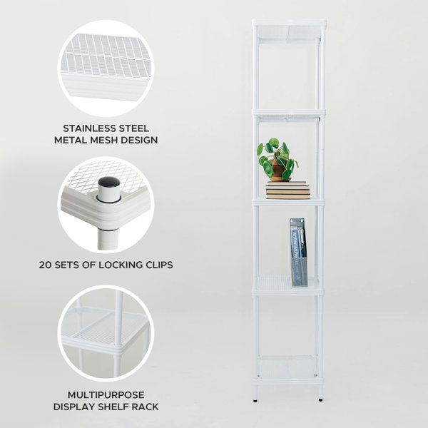 Design Ideas 13.8'' W Steel Height -Adjustable Shelving Unit & Reviews ...