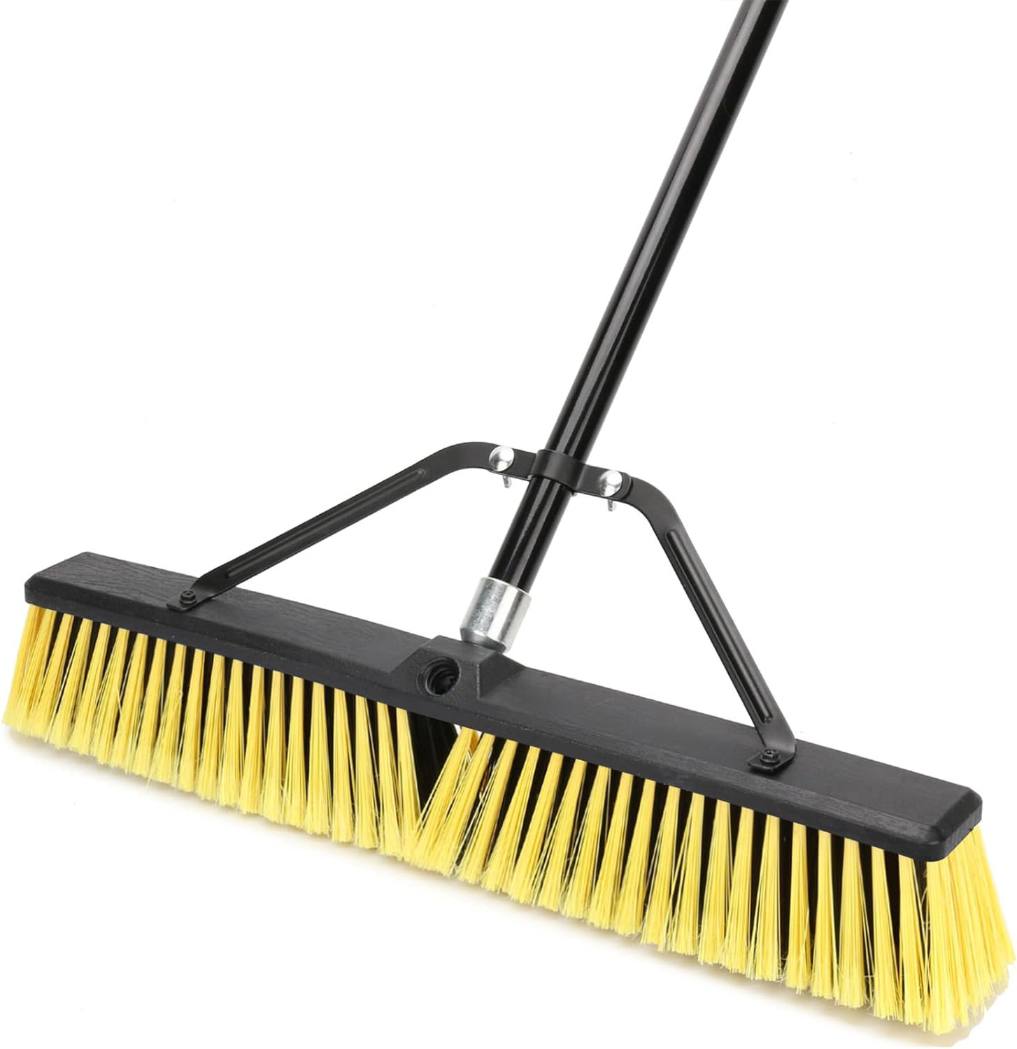 MODVAT 24 Inches Yellow Push Broom Outdoor Heavy Duty Broom with 63 ...