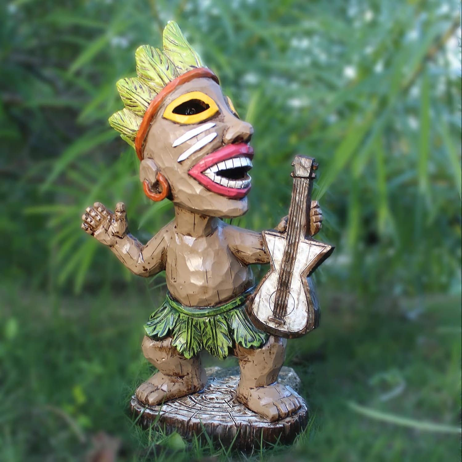 Lark Manor™ Solar Tiki Statue,Outdoor Statues Tiki - Tiki Statue-Tiki ...