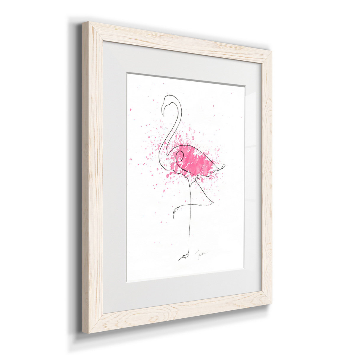Bay Isle Home™ Flamingo Splash II - Picture Frame Painting Print on ...