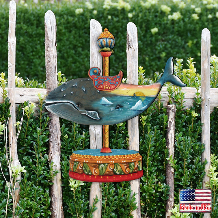 Longshore Tides Carousel Whale Wall Decor | Wayfair