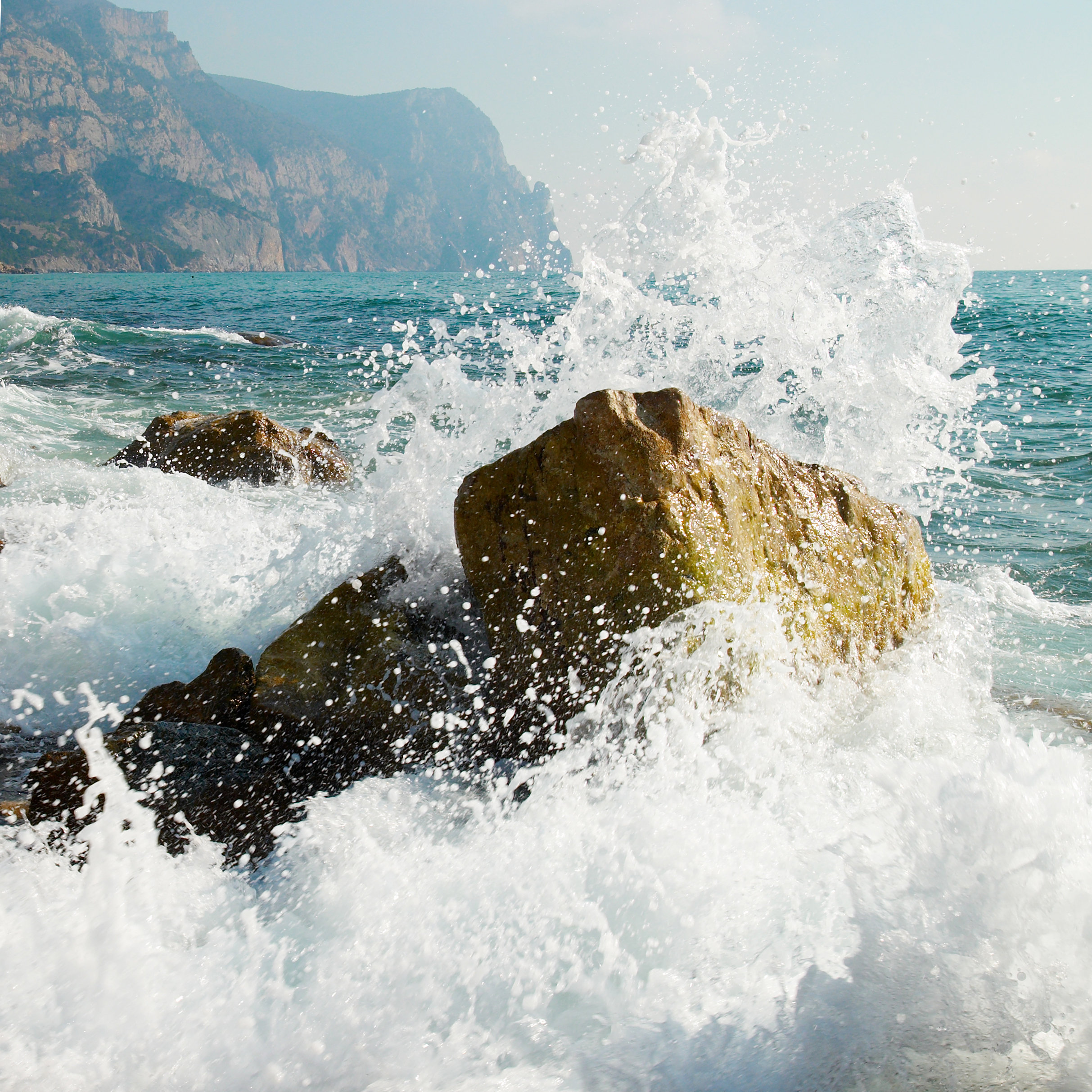 Highland Dunes Waves in the Sea by Dovapi - Wrapped Canvas Photograph ...