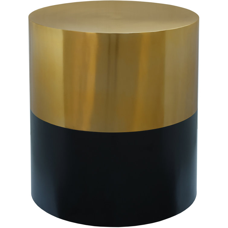 Everly Quinn Braidwood Black / Gold End Table & Reviews | Wayfair