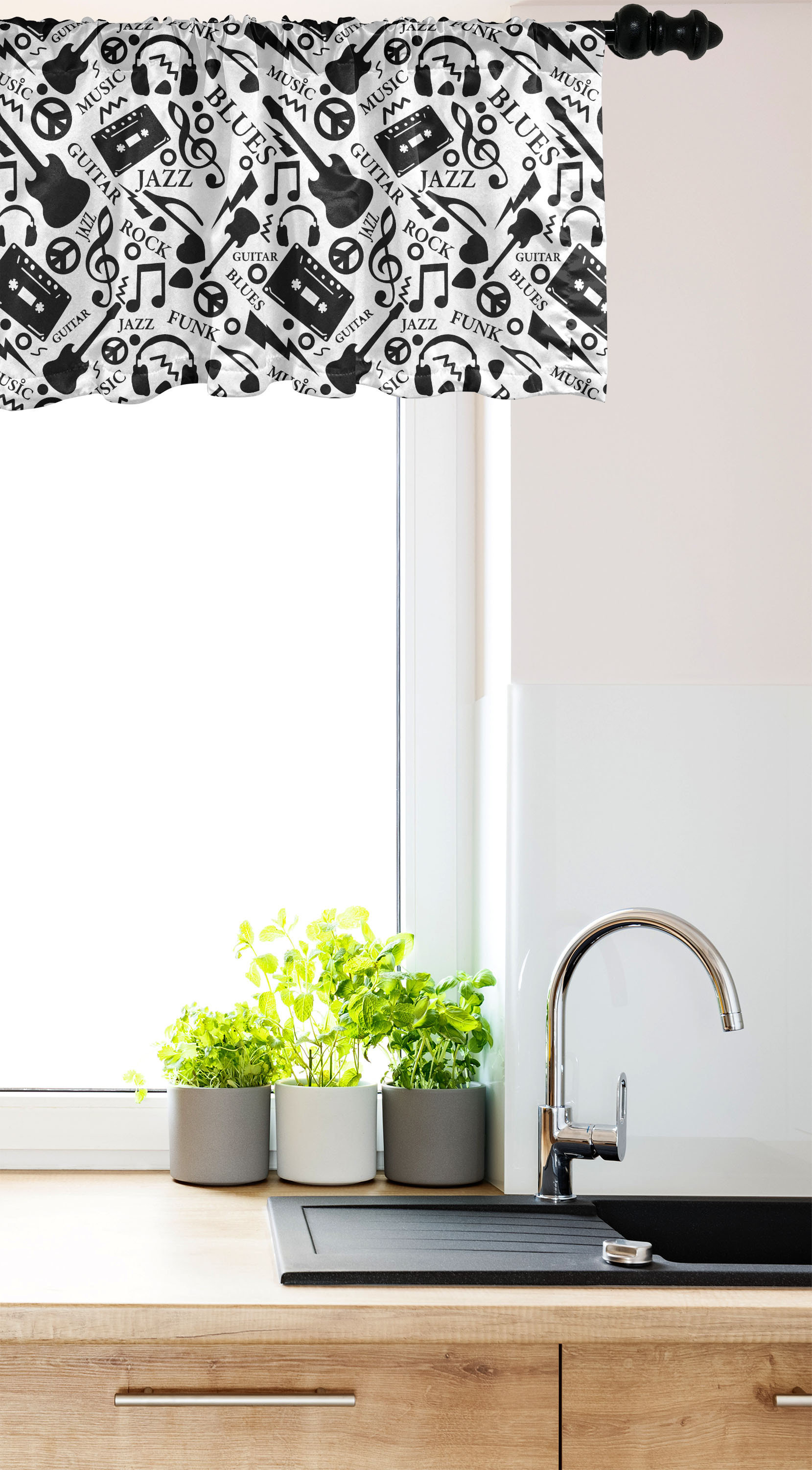 Ambesonne Music Valance Pack of 2s Jazz Punk Rock Sign | Wayfair