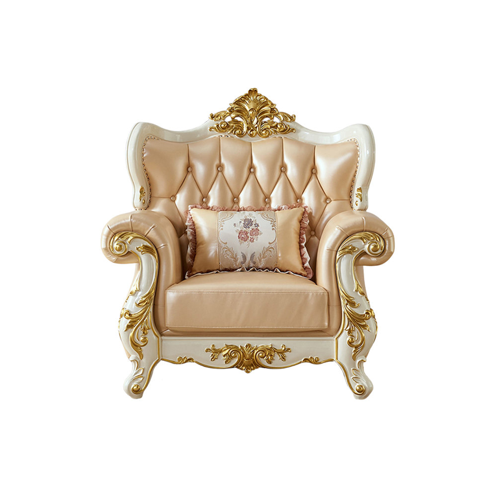 Romero European-style High-end Chair 48'' Wide Tufted Armchair | Wayfair