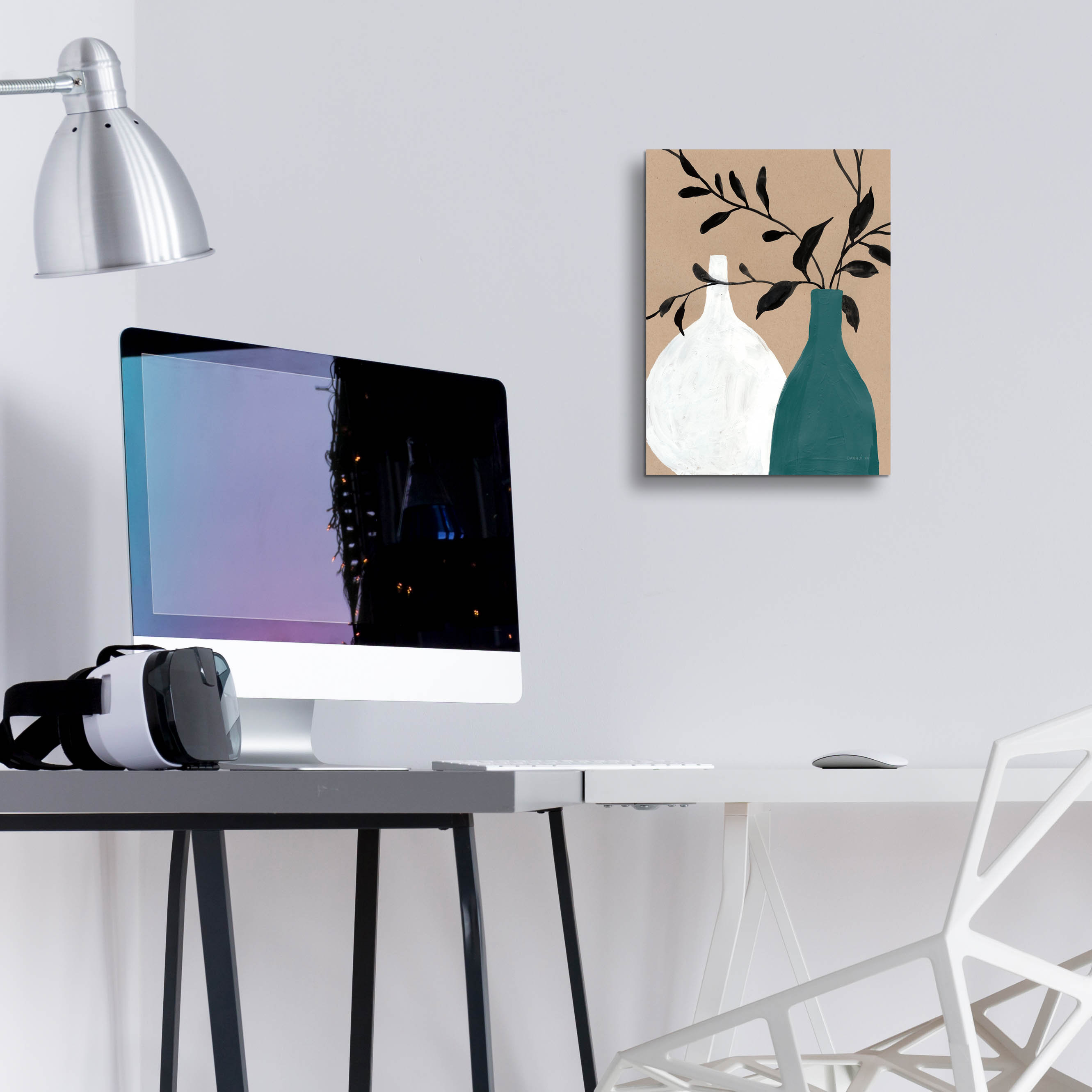 Winston Porter 'Slender Stems 2 Blue' by Danhui Nai Acrylic Glass Wall ...