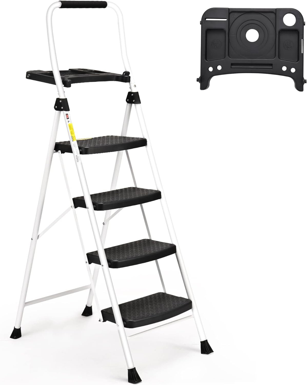WFX Utility™ 4 Step Ladder, Folding Step Stool With Tool Platform ...